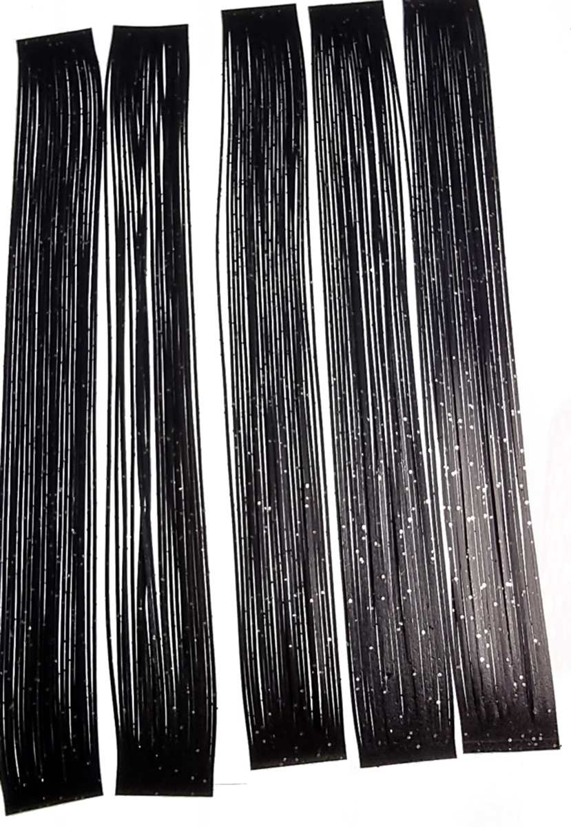 SiliLegs Black & Silver Flake for Fly Tying from The Essential Fly